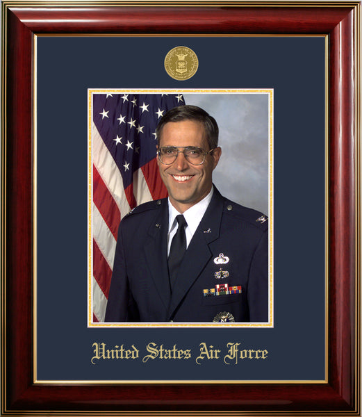 Air Force 8x10 Portrait Classic Frame with Gold Medallion – CI Frames