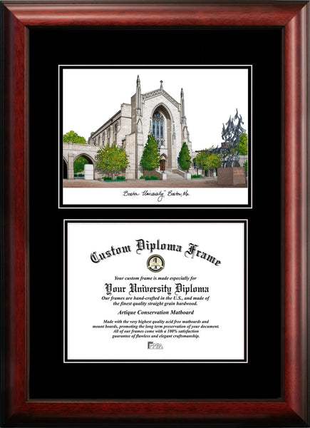 Boston University Diploma Frame Boston College Church Hill Classics